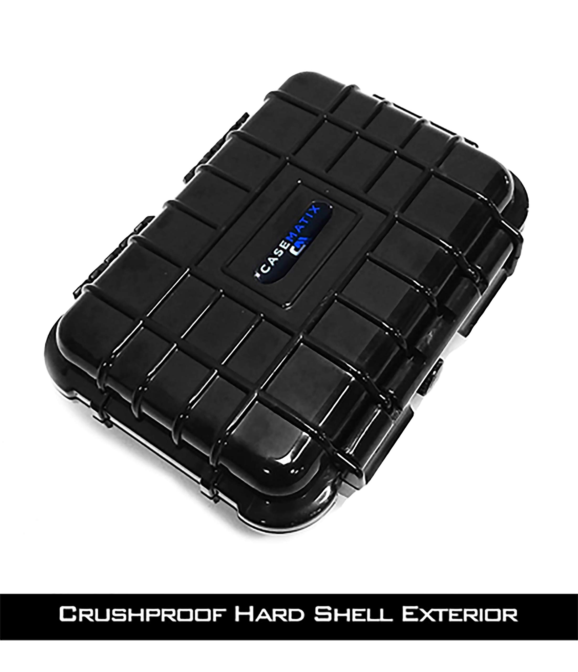 CASEMATIX Travel Case Compatible with GPS Garmin inReach Messenger Satellite Communicator and Accessories in a Rugged, Waterproof Shell, Includes Case Only with Custom Foam