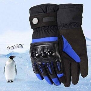 excei rechargeable 1 pair cross-country motorcycle outdoor multi-purpose gloves windproof waterproof heat resistant gloves cold gear touch phone men women (color :