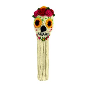 sugar skull day of the dead knit fairway golf club headcover by sunfish