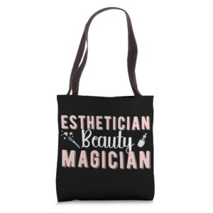 esthetician beauty magician esthetics estheticians tote bag