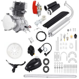 frederimo bicycle motor kit 100cc 2 stroke motorized bicycle engine kit air-cooling petrol gas motor engine kit fit for 26''-28'' bikes (2022)