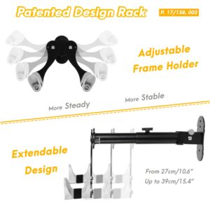 CyclingDeal Bike Wall Mount Rack - Adjustable, Extendable & Foldable - Indoor Storage Horizontal Cycling Hook Hanger Organiser - Safe & Secure for MTB, Road Bicycles in Garage or Home - Pack of 2