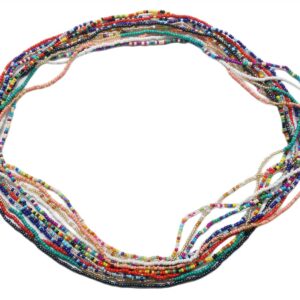 RICHRAIN Bulk Wholesale Waist Beads Body Chain African Belly Jewelry for Women (100PCS Mixed)