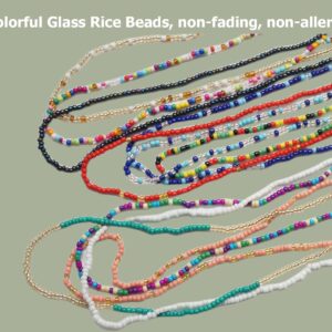 RICHRAIN Bulk Wholesale Waist Beads Body Chain African Belly Jewelry for Women (100PCS Mixed)