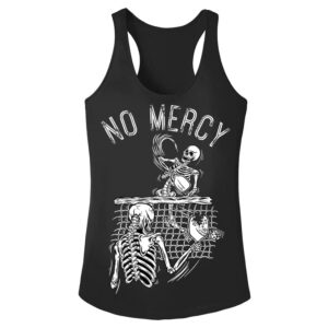 no mercy pickleball racer back women's black performance tank (dry-fit) small