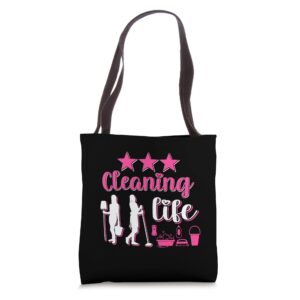 housekeeper maid service cleaning life cleaning lady tote bag