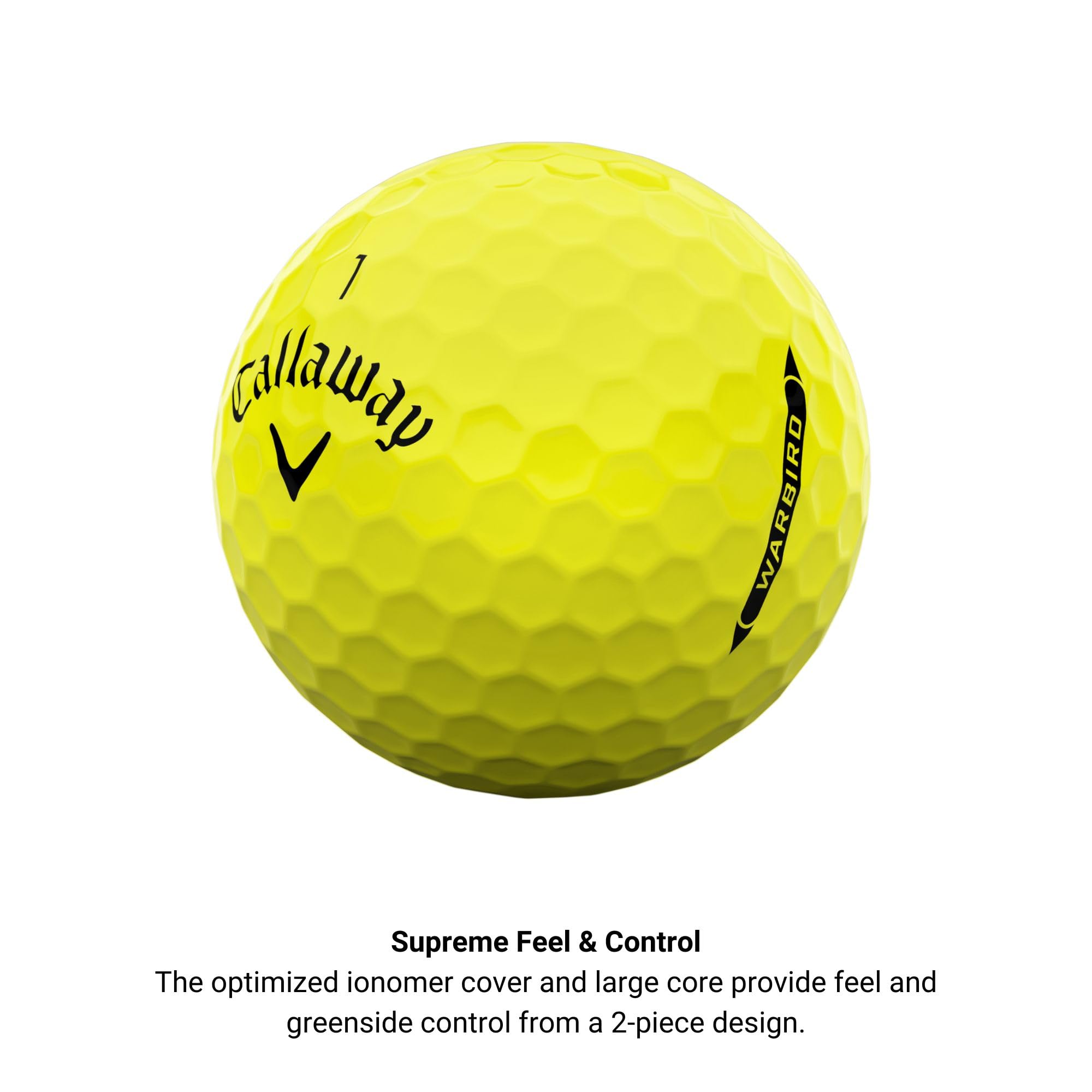 Callaway Warbird Golf Balls (2023 Version, Yellow)