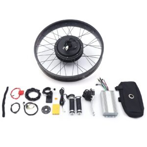 gdae10 26" electric bike kit, 48v 1500w brushless toothless rear hub motor conversion kit for 3.2" width hub, cycling engine waterproof for ebike electric bicycle motorbike mountain bike