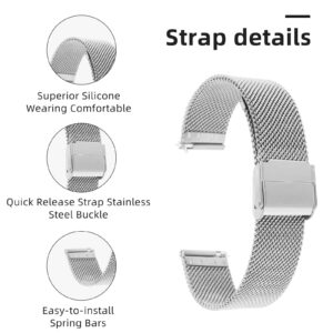 GEZHUCAO Smartwatch Bands (21MM, SILVER)