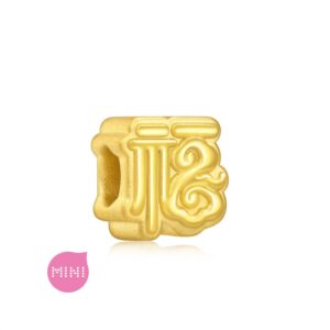 CHOW SANG SANG 999 24K Solid Gold Mini Charm Auspicious Cloud with Felicity Charm Bracelet for Women 93736C