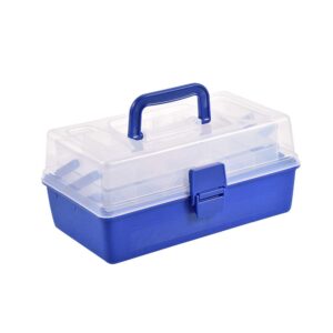 fishing tackle box, 3 layers plastic fishing tackle accessory storage holer box for lures hooks