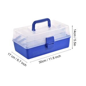 Fishing Tackle Box, 3 Layers Plastic Fishing Tackle Accessory Storage Holer Box for Lures Hooks