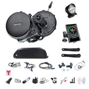 bafang bbshd 48v/52v 500w 750w 1000w mid drive kit with battery optional bbs01 bbs02 8fun diy conversion kit with lcd display & chainring mountain bike, road bike