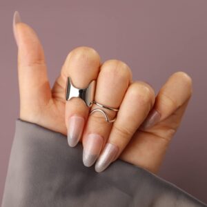 rumtock boho finger knuckle silver ring jewelry simple fashion ring for women girls