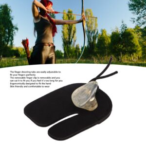 Archery Finger Guard, Archery Finger Tab Double Layer Protective Guard Pad Fingers Protector Shooting Practice Gear for Recurve Bows