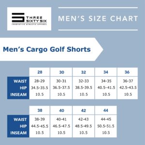 Cargo Golf Shorts for Men - Dry Fit, Large Pockets, Lightweight, Moisture Wicking, 4-Way Stretch