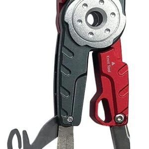 Creative Angler Multi Fishing Tool - Nipper Line Cutter, Knot Tie Tool, Hook Eye Cleaner, Hook Sharpner, and Zinger/Retractor Included (Red)