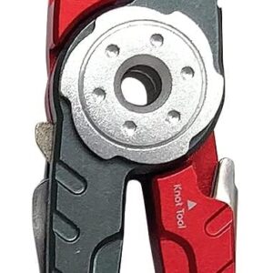 Creative Angler Multi Fishing Tool - Nipper Line Cutter, Knot Tie Tool, Hook Eye Cleaner, Hook Sharpner, and Zinger/Retractor Included (Red)