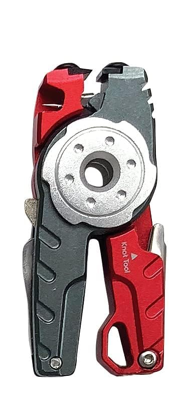 Creative Angler Multi Fishing Tool - Nipper Line Cutter, Knot Tie Tool, Hook Eye Cleaner, Hook Sharpner, and Zinger/Retractor Included (Red)