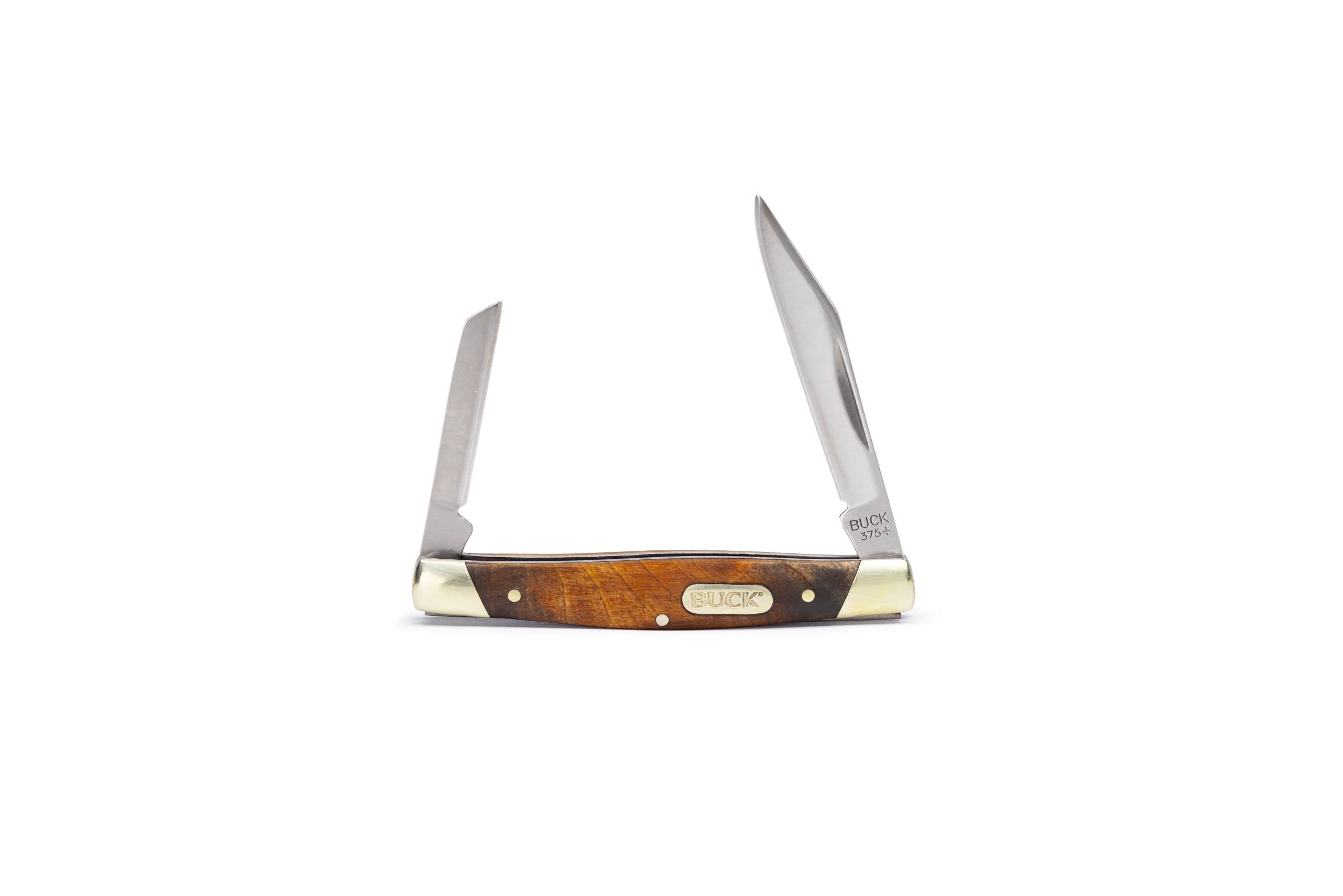 Buck Knives 375 Deuce 2-Blade Folding Pocket Knife with Wood Handle