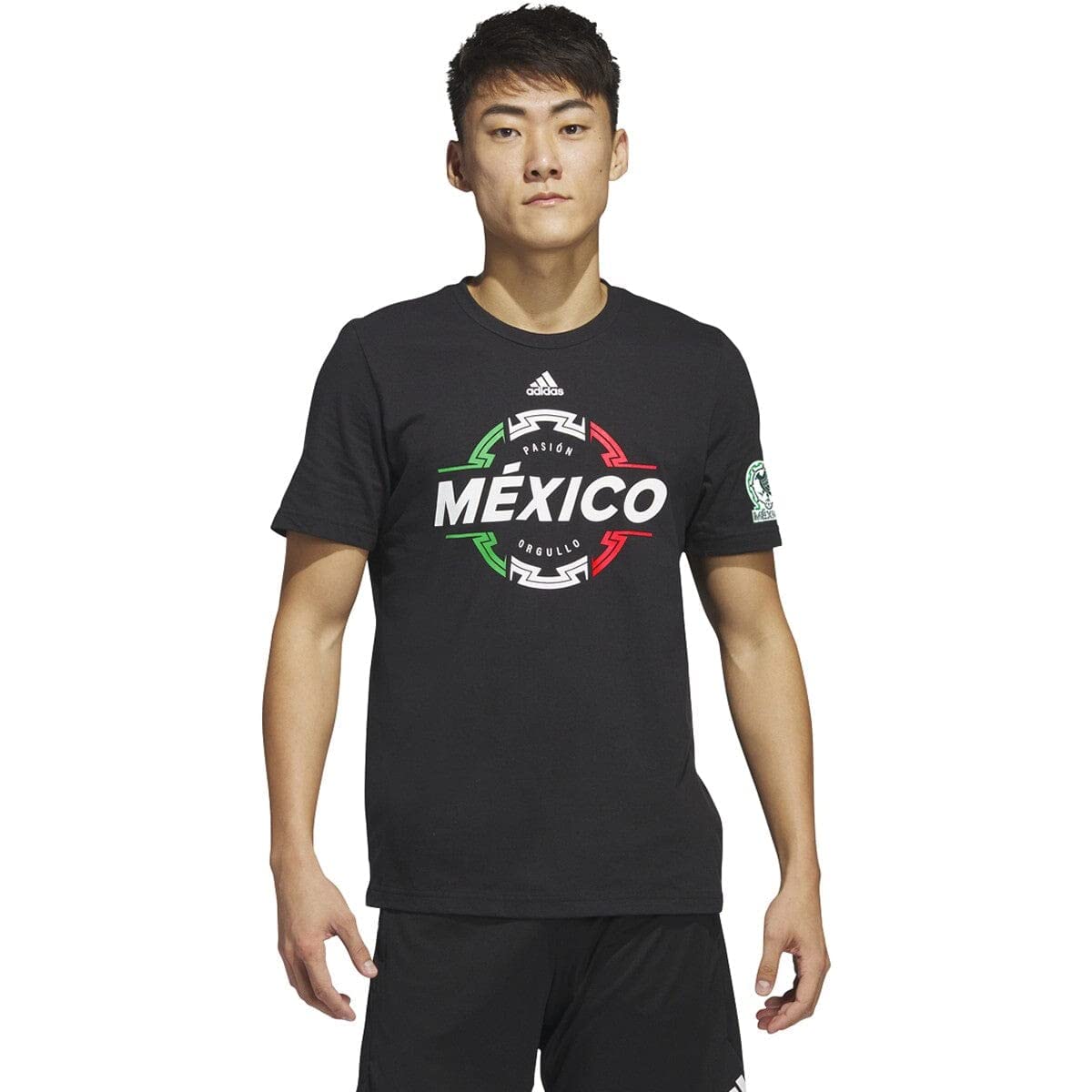 adidas Men's Mexico Ball Tee (Black, Large)