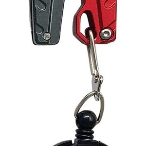 Creative Angler Multi Fishing Tool - Nipper Line Cutter, Knot Tie Tool, Hook Eye Cleaner, Hook Sharpner, and Zinger/Retractor Included (Red)