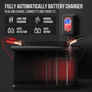 2-Pack Smart Fully Automatic 6V 12V Battery Charger Maintainer for Car, Marine, Motorcycle, Lawn Mower