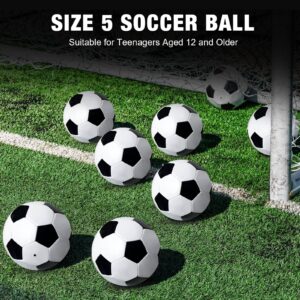 Yunsailing 12 Pack Sports Soccer Balls Size 5 with Pump for Youth Kids Girls Boys Adults, Black and White