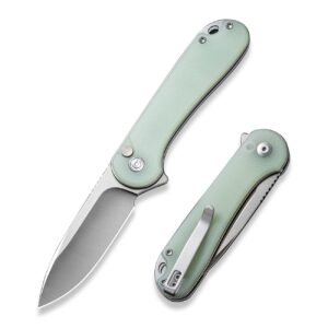 civivi elementum ii pocket folding knife, 2.96" nitro-v steel blade g10 handle utility knife with deep carry pocket clip for camping hiking hunting c18062p-2