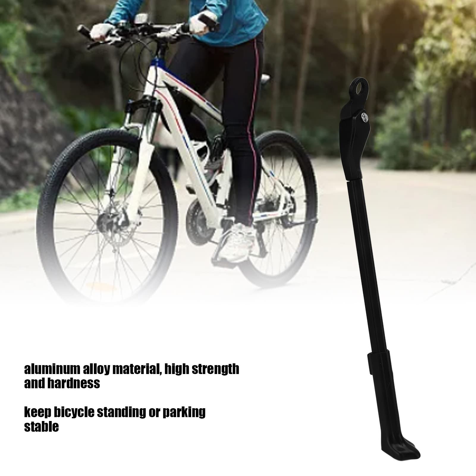 BuyWeek Bike Kickstand, Aluminum Alloy Bicycle Side Kickstand Mountain Bike Kickstand Road Bike Side Stand for 22 Inch to 29 Inch 700C Tire