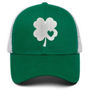 st. patrick's day clover baseball cap adjustable trucker hat fashion dad hat sports hat st. patrick’s day gift