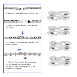 SING F LTD 10 Pairs Bicycle Chain Link Replacement 6/7/8,9,10,11-Speed Quick Release Link Bicycle Missing Link Accessories for Folding Bike Mountain Bike Road Bike