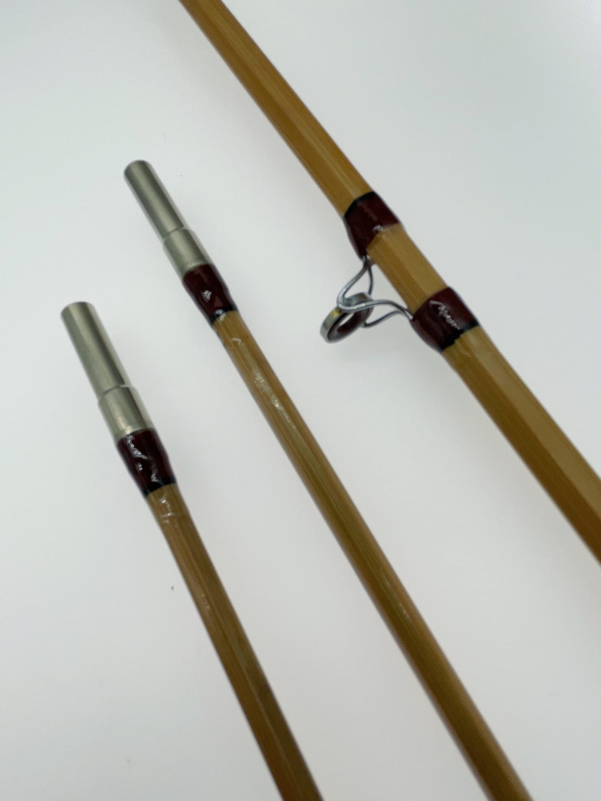 New Bamboo Fly Rod with Nickel Silver Downlocked Reelseat and Agate Strip Guide. (8'0" #6)