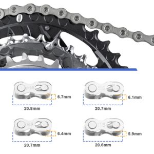 SING F LTD 10 Pairs Bicycle Chain Link Replacement 6/7/8,9,10,11-Speed Quick Release Link Bicycle Missing Link Accessories for Folding Bike Mountain Bike Road Bike