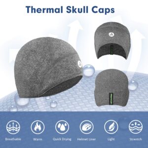 EMPIRELION Kids Thermal Helmet Liner Skull caps Lightweight Youth Sports Running Beanie Cover Ears Boy Girl