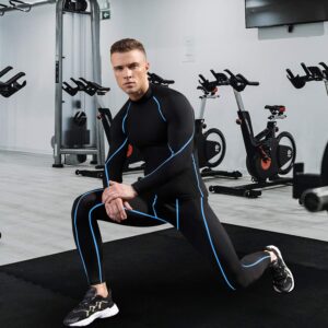 2/3 Pack Men's Compression Shirts Long Sleeve Workout Shirts Mock Turtleneck Athletic Base Layer Active Undershirts Tops