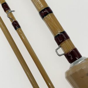 New Bamboo Fly Rod with Nickel Silver Downlocked Reelseat and Agate Strip Guide. (8'0" #6)