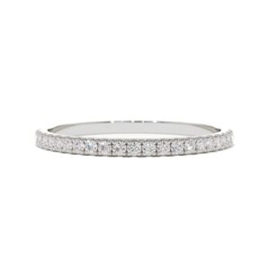 ctieip 10k 14k 18k gold 0.20cttw natural diamond bands for women,half eternity band ring gift for wife (i2-i3 clarity)