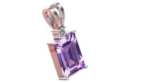 tongari 8.00 ratti 7.25 carat deluxe quality katela amethyst silver plated pendant/locket gemstone