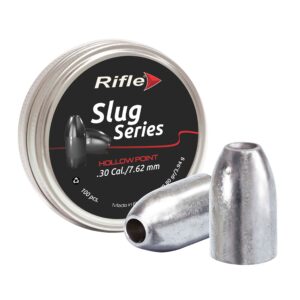 rifle hollow point slug air gun pellets | .30 caliber | 7.62 mm | 60.8 gr | slug designed for target shooting and hunting | 100 count