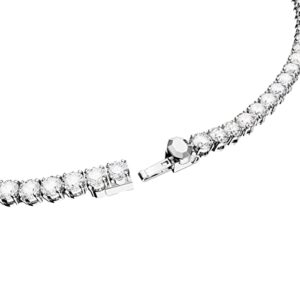 Swarovski Matrix Tennis Necklace with Clear Crystals on a Rhodium Finished Setting, Part of the Swarovski Matrix Tennis Collection