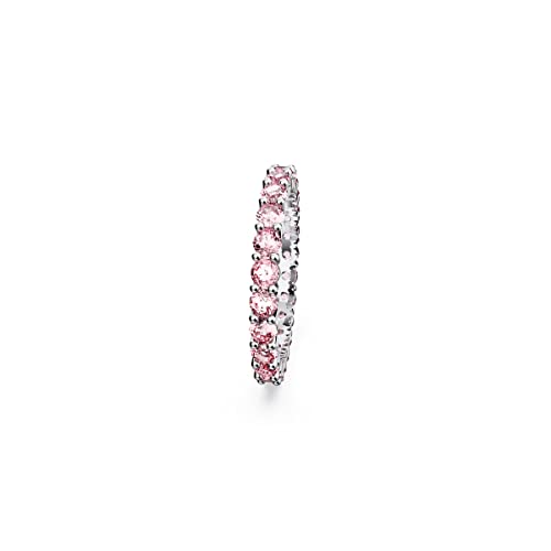 SWAROVSKI Matrix Vittore Ring, Pink Stones on a Rhodium Finished Band, Size 8, Part of the Matrix Vittore Collection