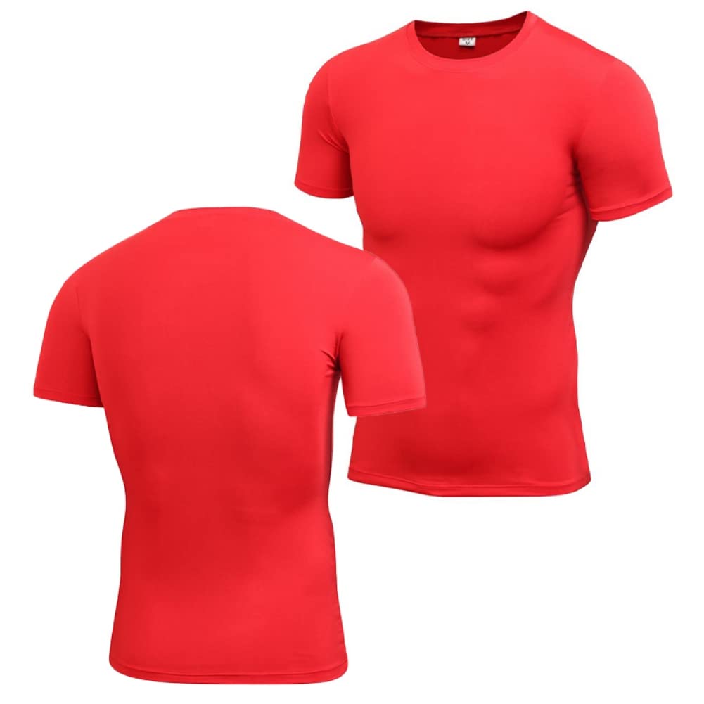 Valcatch Men's Compression Shirts Short Sleeves T-Shirt Athletic Quik Dry Base Layer for Running Workout Hiking Cycling