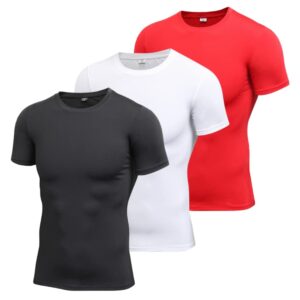 valcatch men's compression shirts short sleeves t-shirt athletic quik dry base layer for running workout hiking cycling