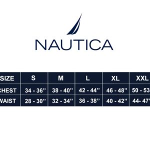 Nautica Men's Long Sleeve Base Layer Set Crewneck Waffle Thermal Underwear Top and Bottom Set (Black, Medium)