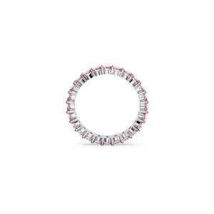 SWAROVSKI Matrix Vittore Ring, Pink Stones on a Rhodium Finished Band, Size 5, Part of the Matrix Vittore Collection