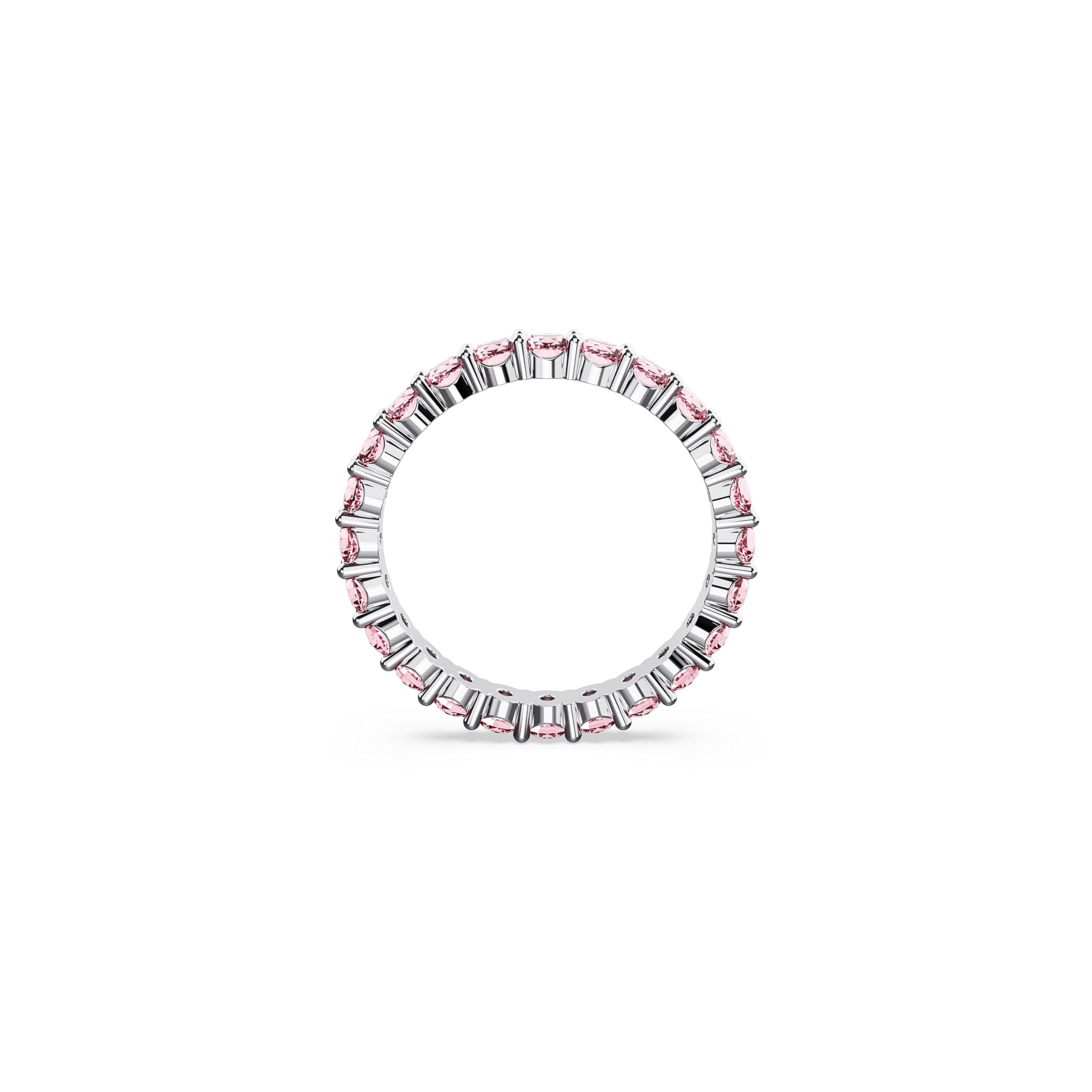 SWAROVSKI Matrix Vittore Ring, Pink Stones on a Rhodium Finished Band, Size 5, Part of the Matrix Vittore Collection