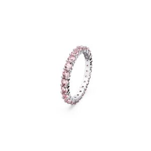 SWAROVSKI Matrix Vittore Ring, Pink Stones on a Rhodium Finished Band, Size 6, Part of the Matrix Vittore Collection