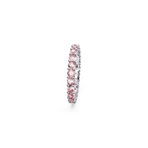 SWAROVSKI Matrix Vittore Ring, Pink Stones on a Rhodium Finished Band, Size 6, Part of the Matrix Vittore Collection