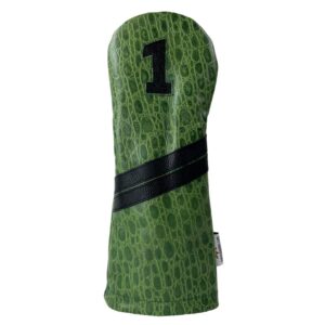 genuine leather green croc ace driver golf headcover by sunfish